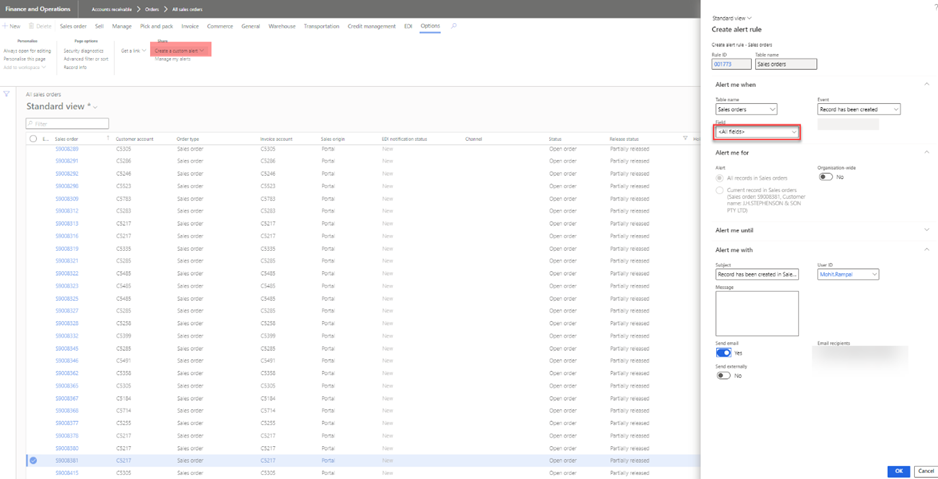 Alerts with multiple conditions in D365FO – MOHIT RAMPAL – DYNAMICS 365 ...